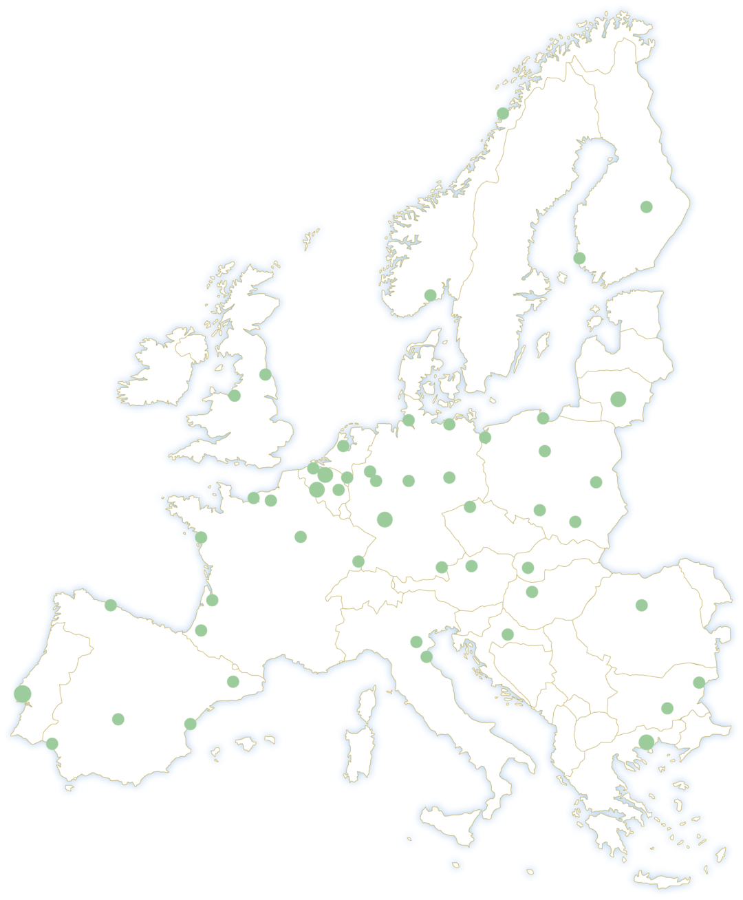 Map of major fertilizer plants in Europe - Fertilizers Europe